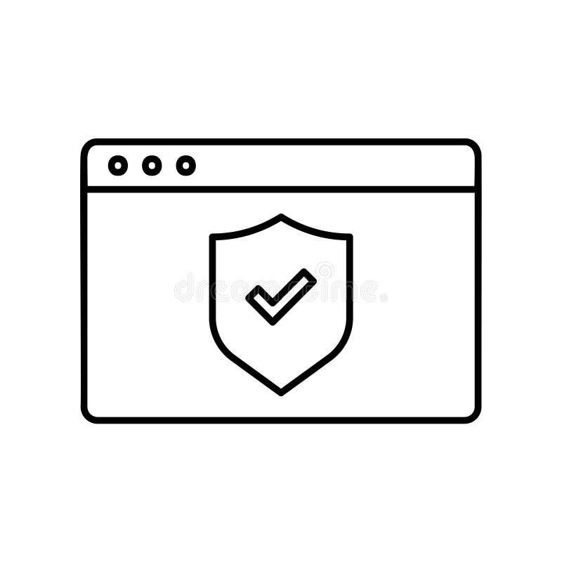 The Secure Website Icon Marked by a Shield Represents the Web Security ...