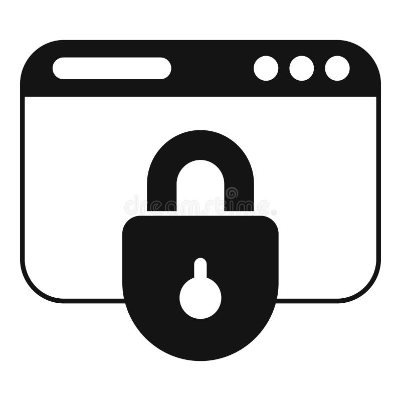 Secure Website Icon Showing Internet Security and Safety Stock Vector ...