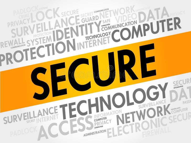 Secure Word As Symbol in Chain and Chrome Chains Isolated on White ...