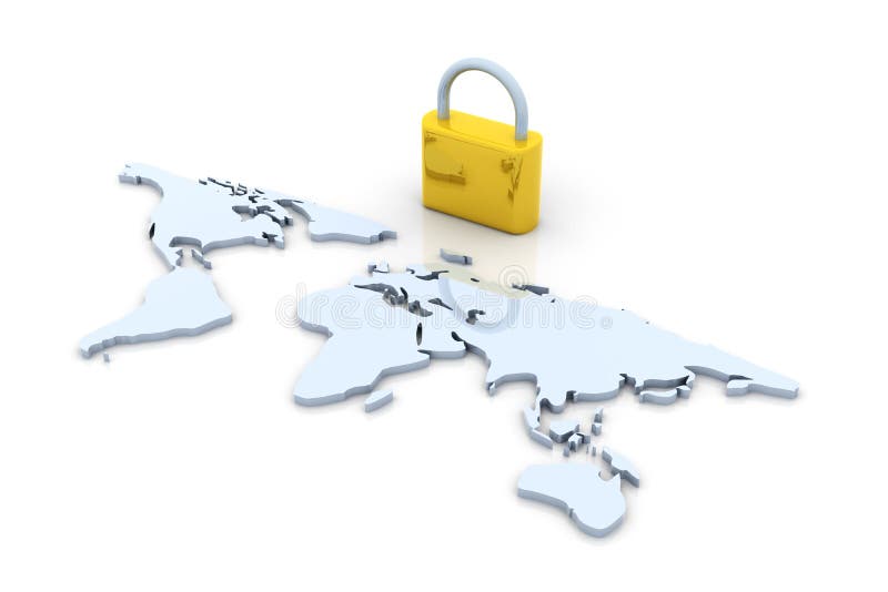 Secure World stock illustration. Illustration of east - 6129512