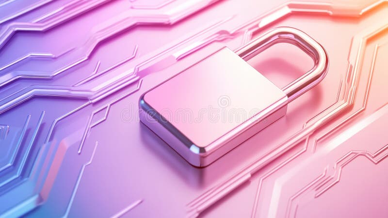 Secure Your Digital World with a Privacy-focused Lock Abstract Tech ...