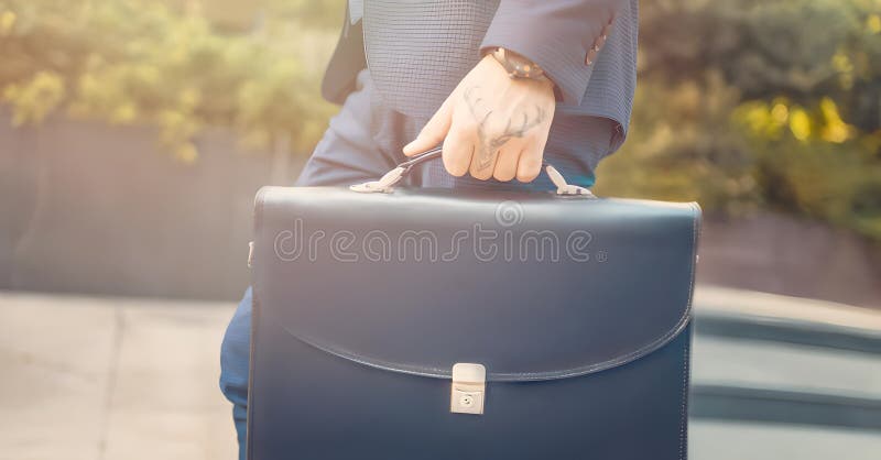 Secure Your Essentials: Stylish Handheld Briefcase Stock Photo - Image ...