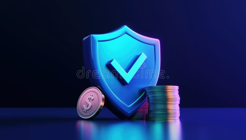 Secure Your Finances with a Protection Shield and Check Mark on Payment ...