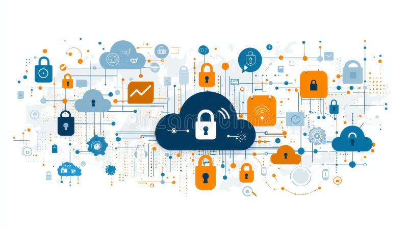 Secure Your Future with this Digital Fortress Concept Cloud Featuring ...