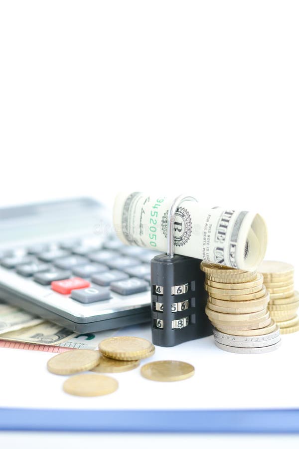 Secure Your Savings Concept With Cipher Lock And Money Stock Image ...