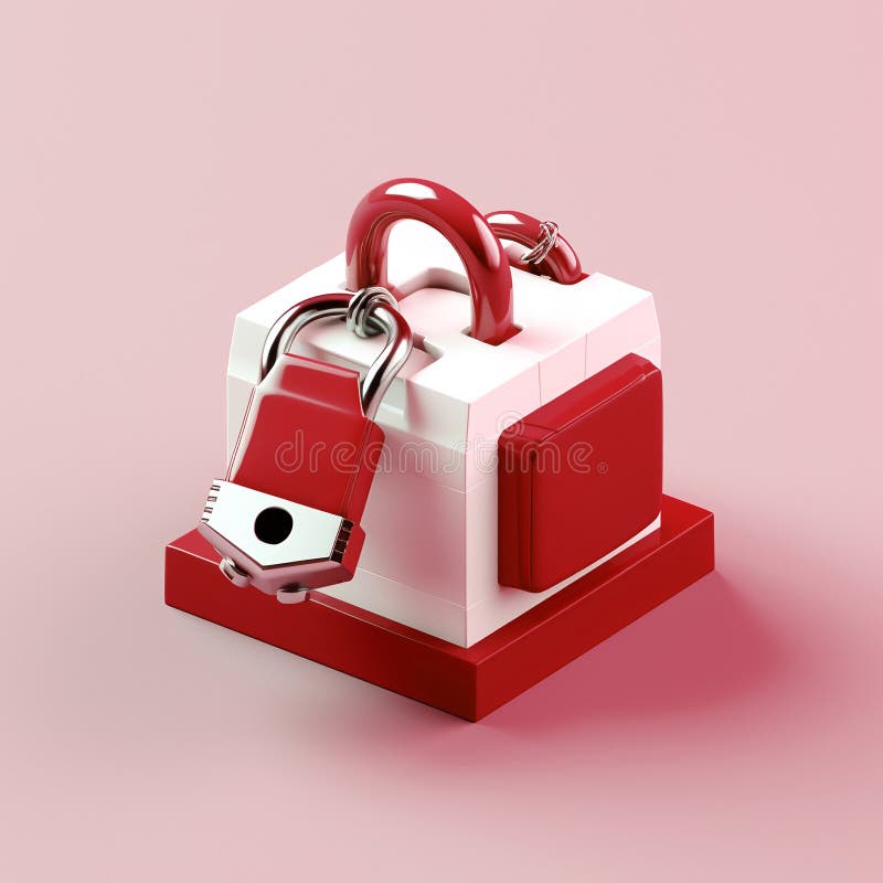 The Secure Your World of 3D Realistic Image Showcases a Robust Padlock ...