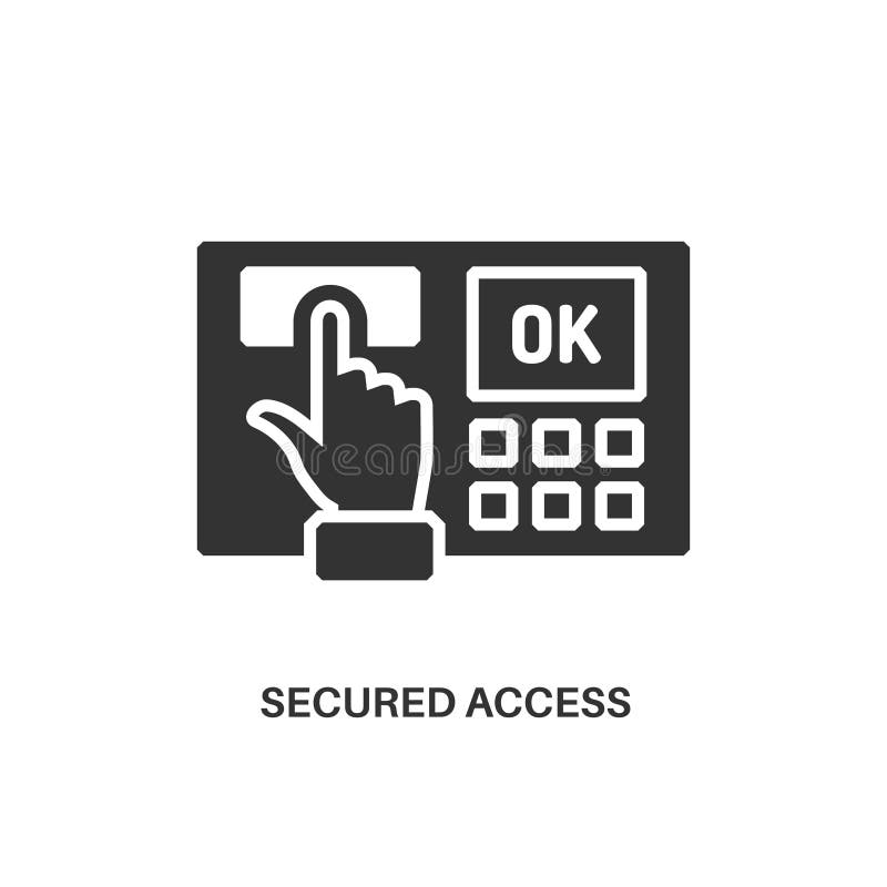 Secured access icon stock vector. Illustration of isolated - 95985382