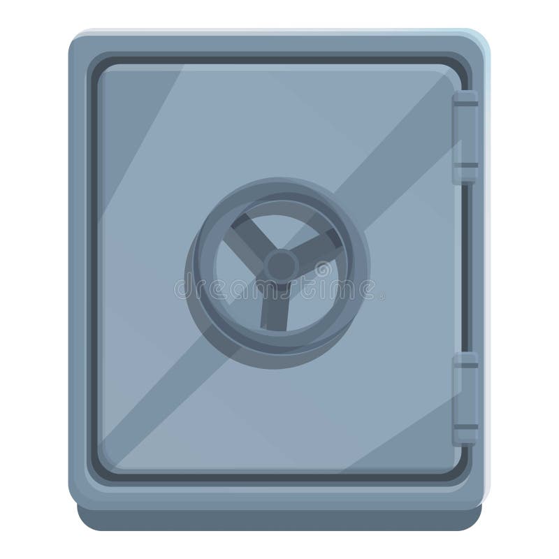 Secured Box Icon Cartoon Vector. Safe Deposit Stock Vector ...