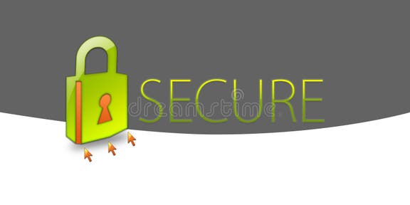 Secured Data stock illustration. Illustration of cyber - 4342820