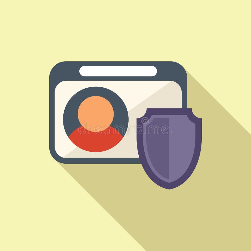 Secured Data Shield Icon Flat Vector. Company Business Stock ...