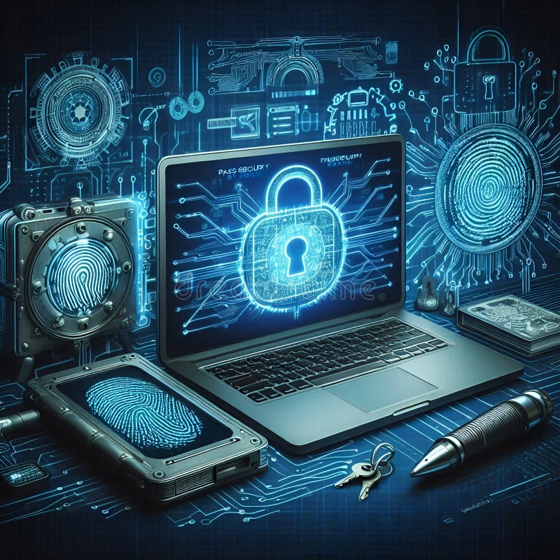 Secured Digital Workstation with Cybersecurity Monitoring System Stock ...