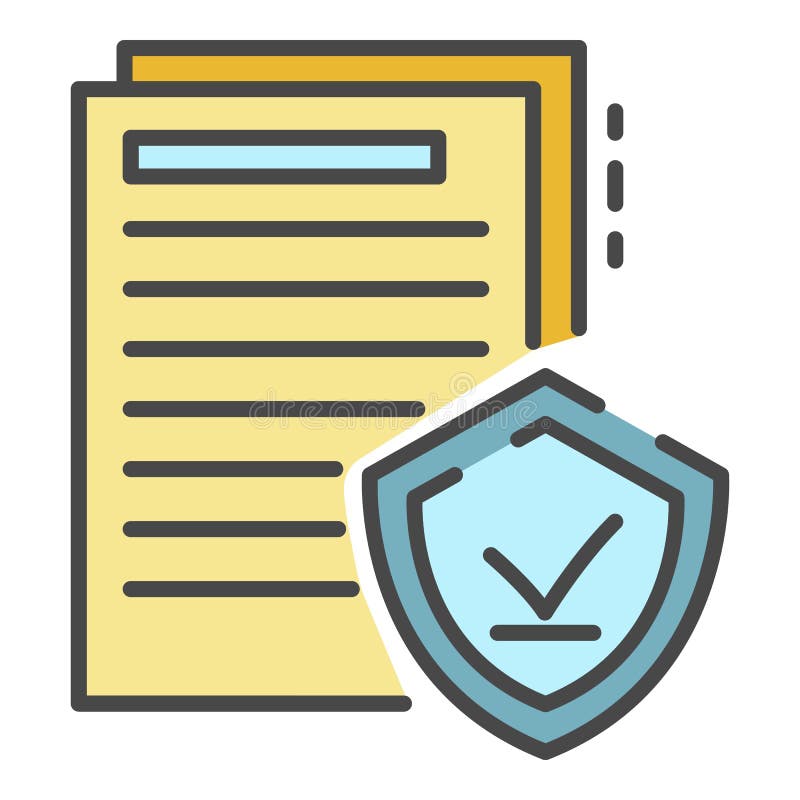 Secured Folder Icon Color Outline Vector Stock Vector - Illustration of ... Secured Folder Icon Color Outline Vector Stock Vector - Illustration of ...