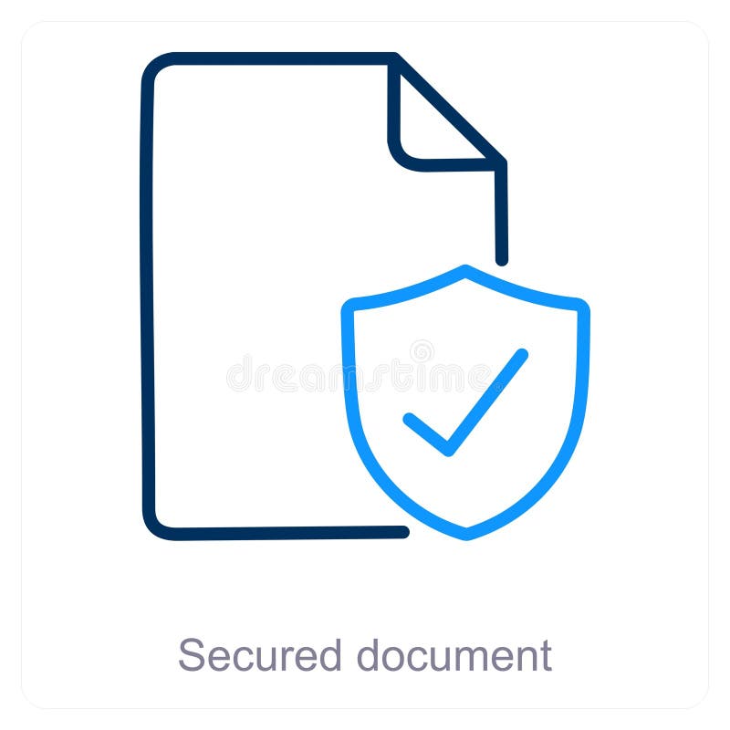 Secured Document stock illustration. Illustration of concept - 341506255