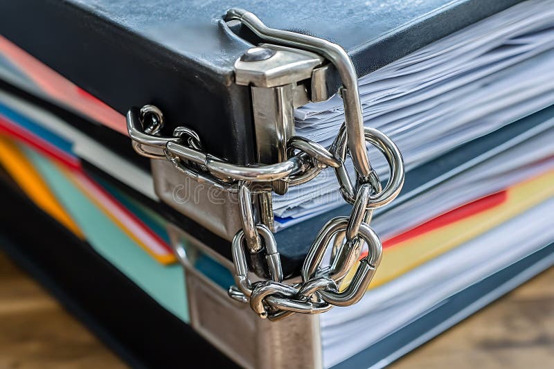 Secured Files and Information Stock Illustration - Illustration of ...