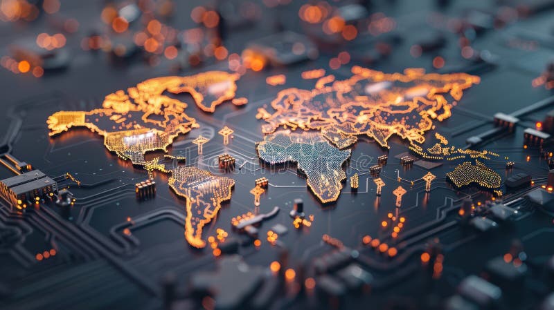 Secured Globe: World Map Protected by Cybersecurity Hologram and Lock ...