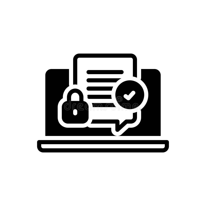 Black Solid Icon for Secured, Key and Safe Stock Vector - Illustration ...