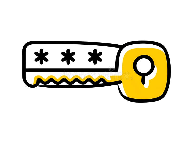 Secured Key Icon for Password Protection and Data Encryption Stock ...