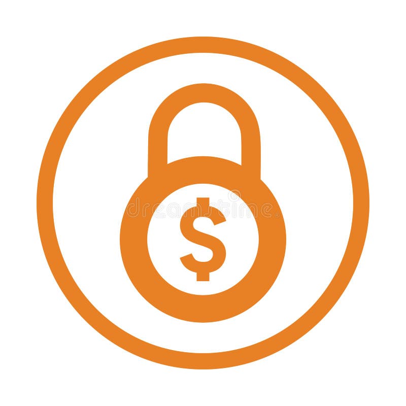 Secured, Loan, Protection Icon. Orange Color Design Stock Vector ...