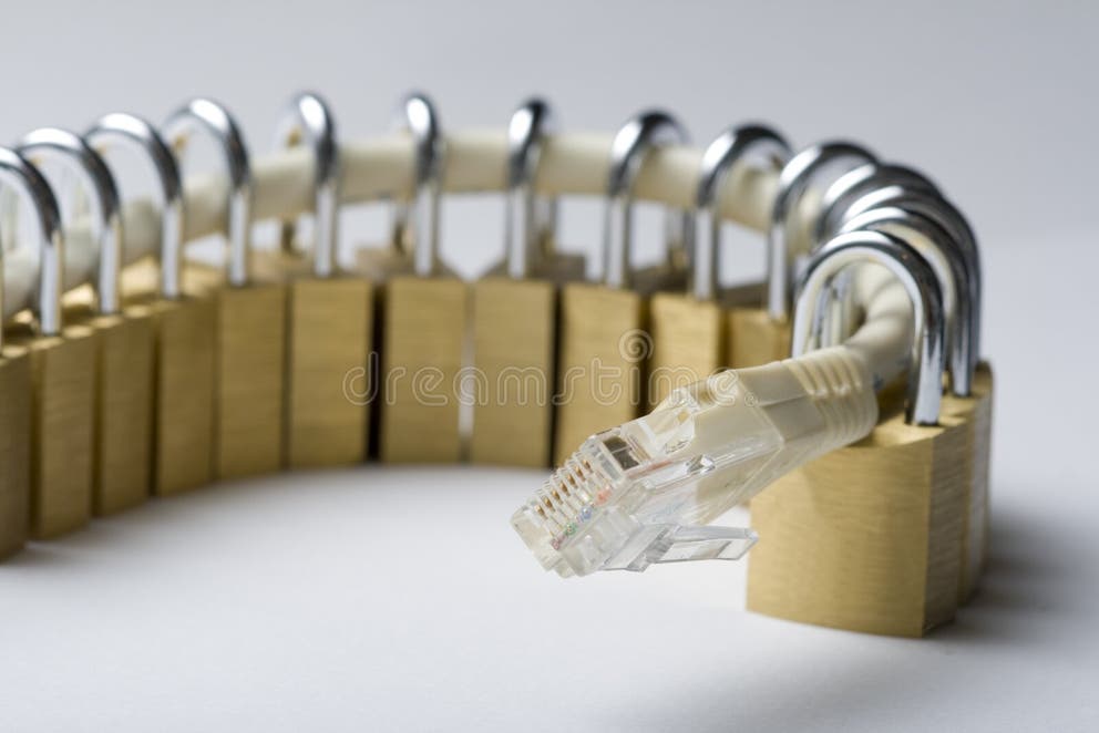 Secured network stock image. Image of plug, guard, bandwith - 10884955