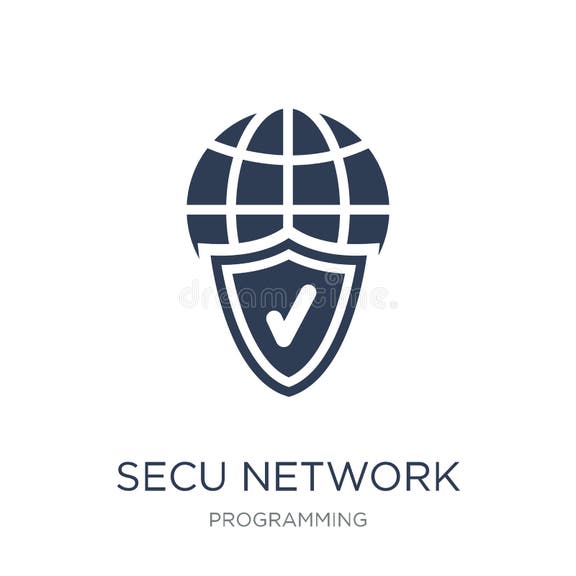 Secured Network Icon. Trendy Flat Vector Secured Network Icon on Stock ...