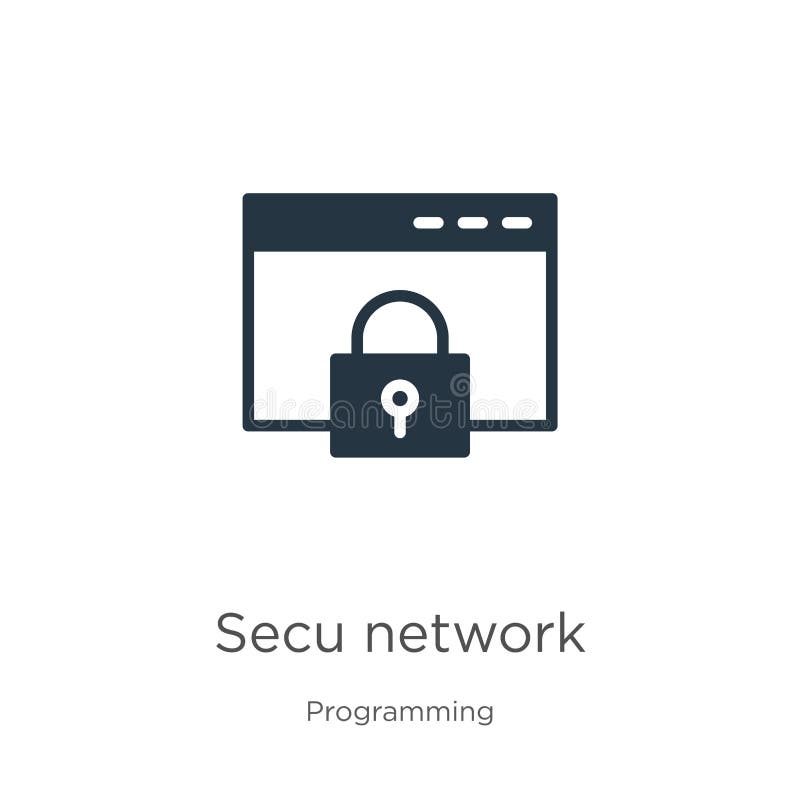 Secured Network Icon Vector Trendy Flat Secured Network Icon From Programming Collection