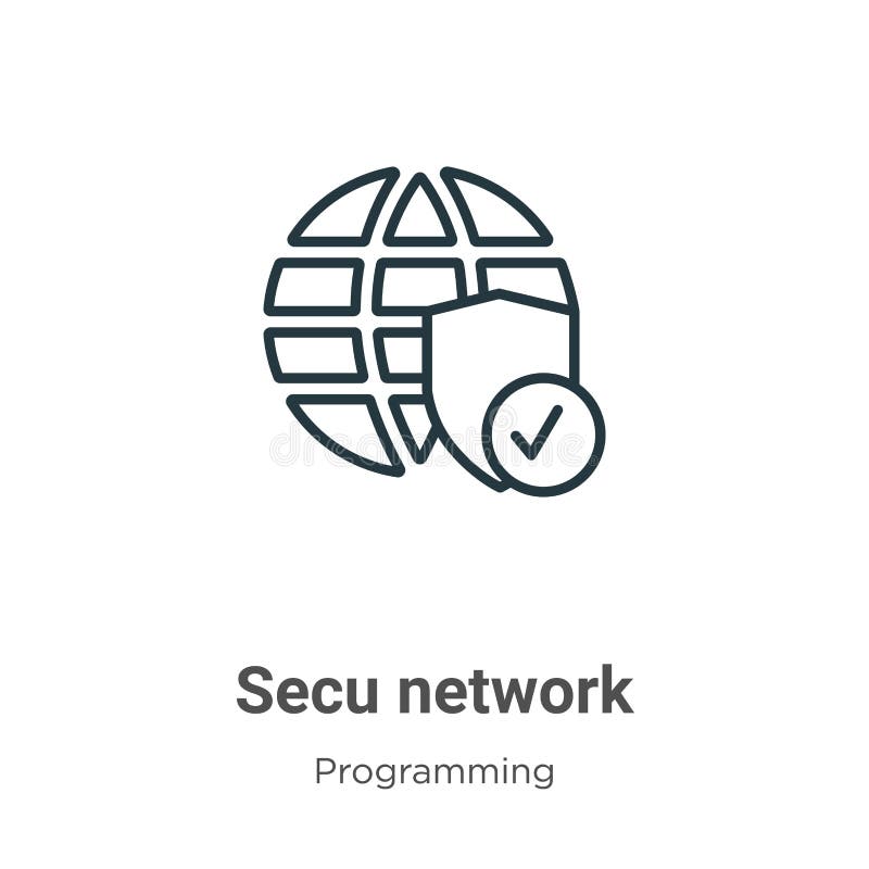 Secured Network Icon in Filled, Thin Line, Outline and Stroke Style ...
