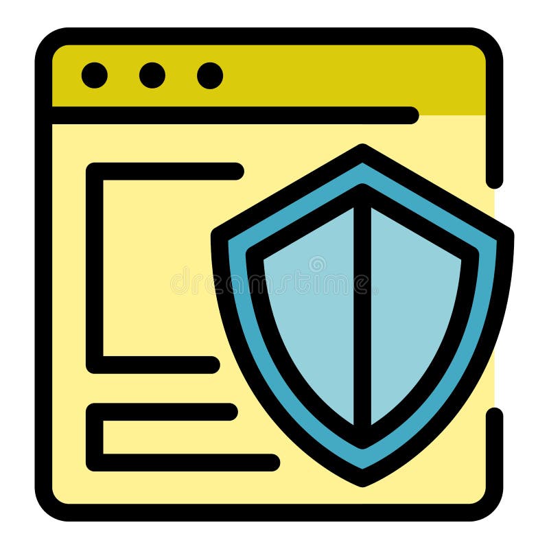 Secured Operating System Icon Color Outline Vector Stock Vector ... Secured Operating System Icon Color Outline Vector Stock Vector ...