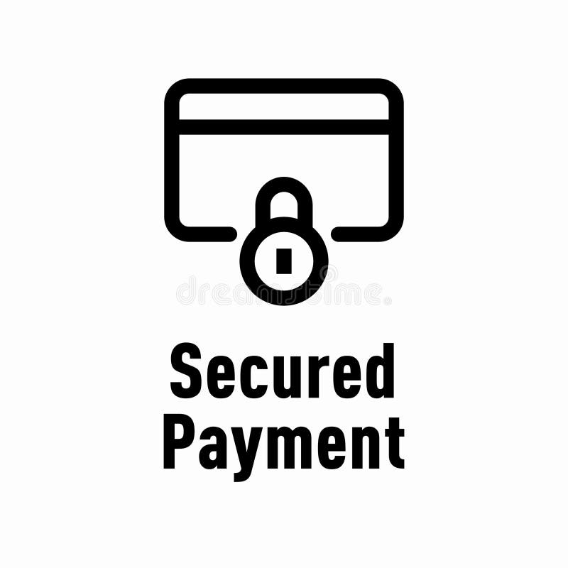 Secured Payment Vector Information Sign Stock Vector - Illustration of mark, application: 349157935
