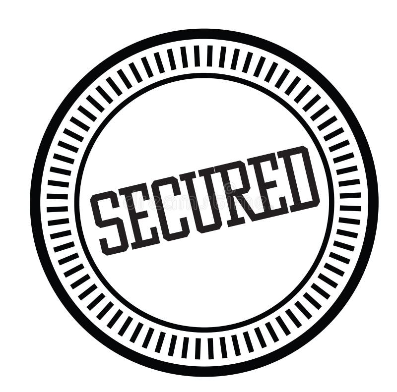Secured rubber stamp stock vector. Illustration of achievement - 125394078