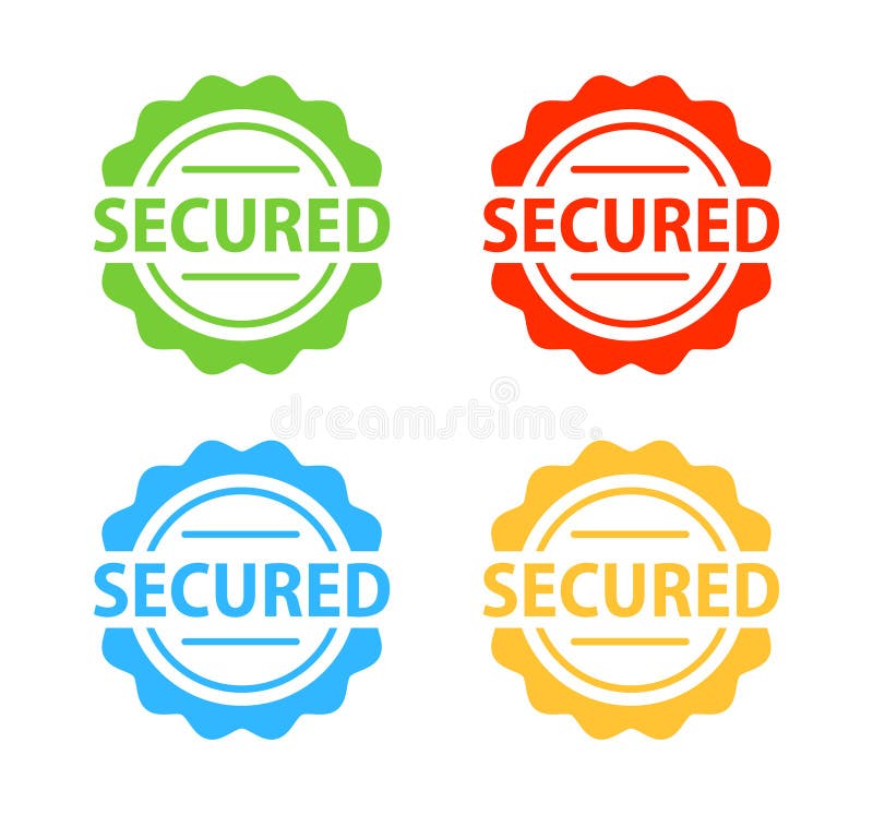 Secured Stickers Stock Illustrations – 70 Secured Stickers Stock ...