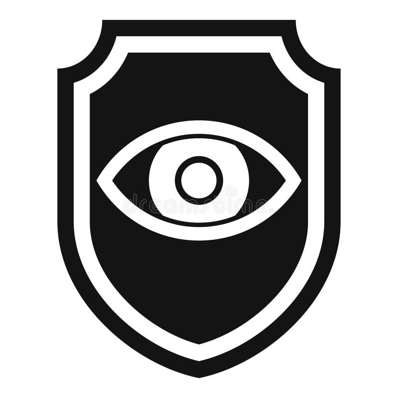 Secured Stop Theft Eye Icon Simple Vector. Access Gesture Stock ...
