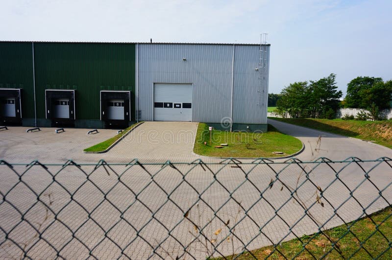 Secured warehouse stock image. Image of warehouse, grid - 44460121
