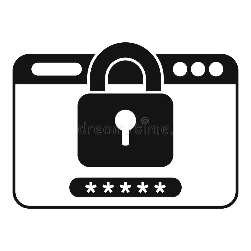 Secured Web Icon Simple Vector. Cyber Forgot Stock Vector ...