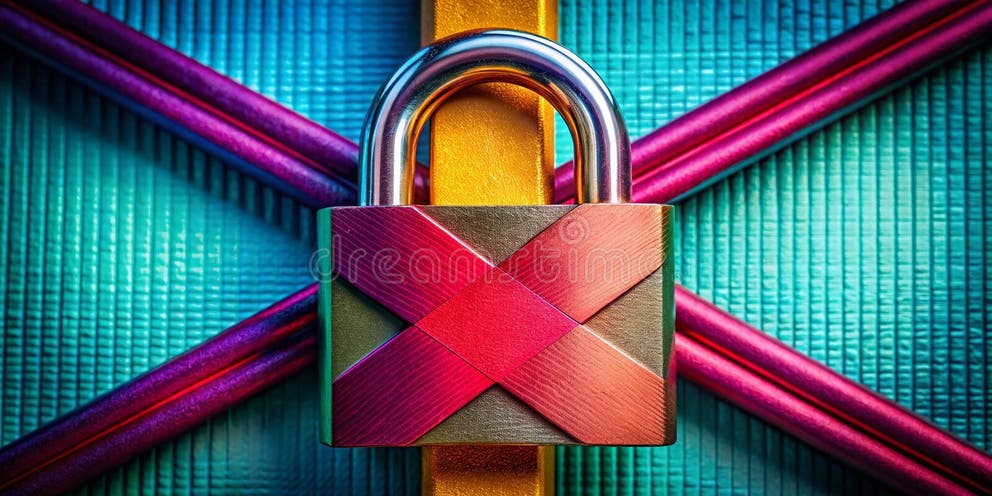 Securing Access a Conceptual Image of a Lock and Cross Mark Symbolizing ...