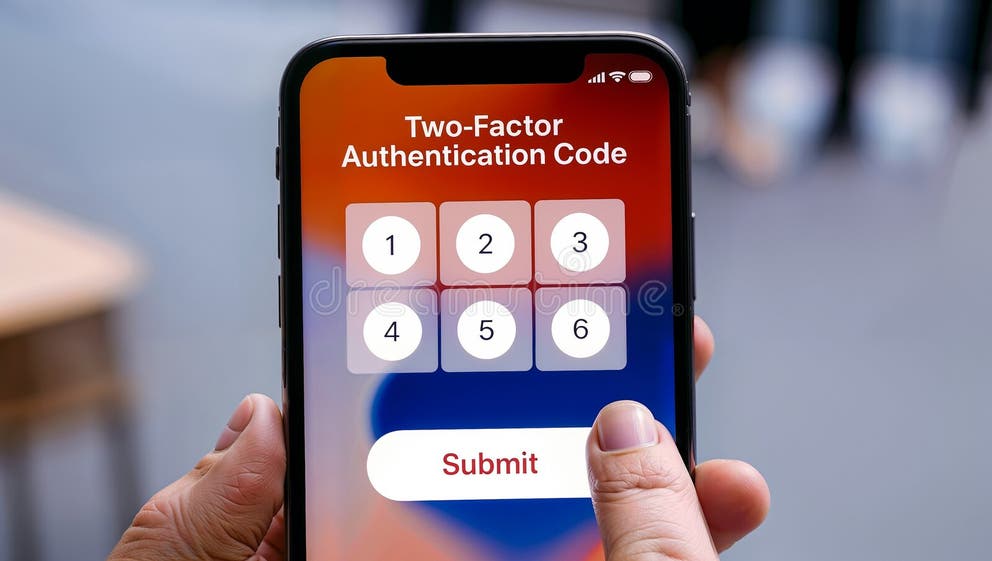 Securing Access: Two-Factor Authentication Process on Smartphone Interface Stock Image - Image ...