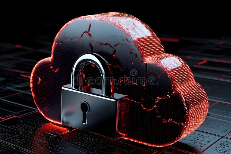 Securing Digital Assets: Cloud Data Protection and Encryption Stock Photo - Image of cloud, risk ...