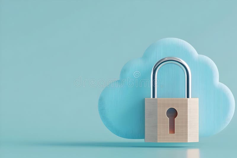 Securing Digital Assets: Cloud Data Protection and Encryption Stock Illustration - Illustration ...
