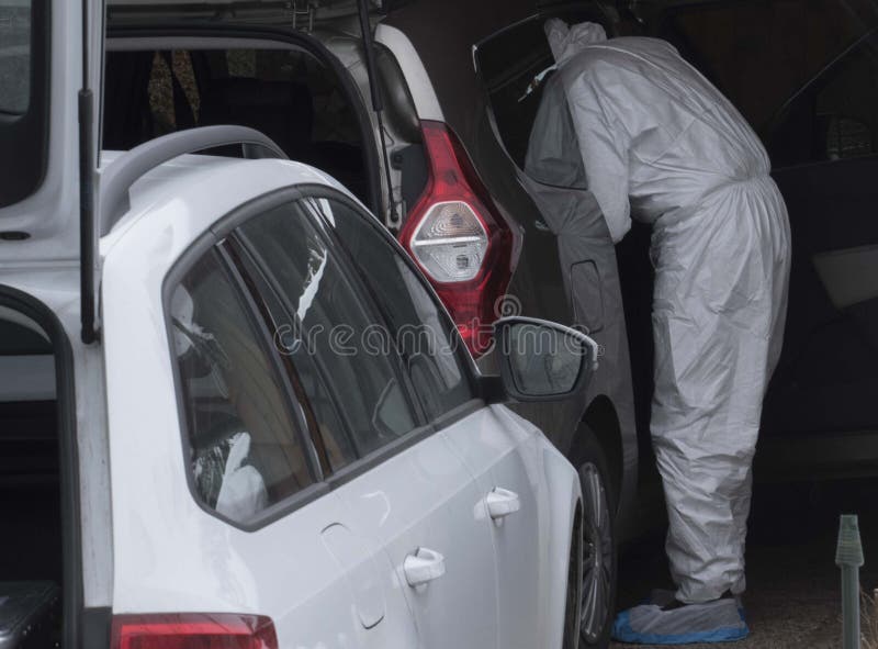 Securing Evidence in Case of a Murder Stock Image - Image of executive ...