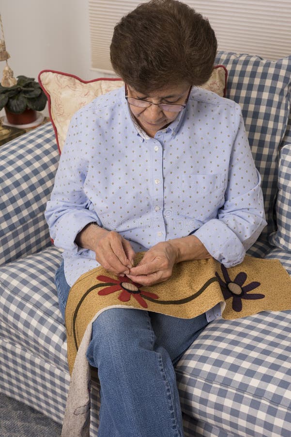 Securing the Final Stitch with a Knot Stock Photo - Image of colorful ...