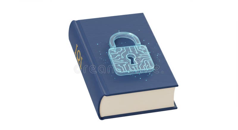 Digital Book Security stock illustration. Illustration of abstract ...