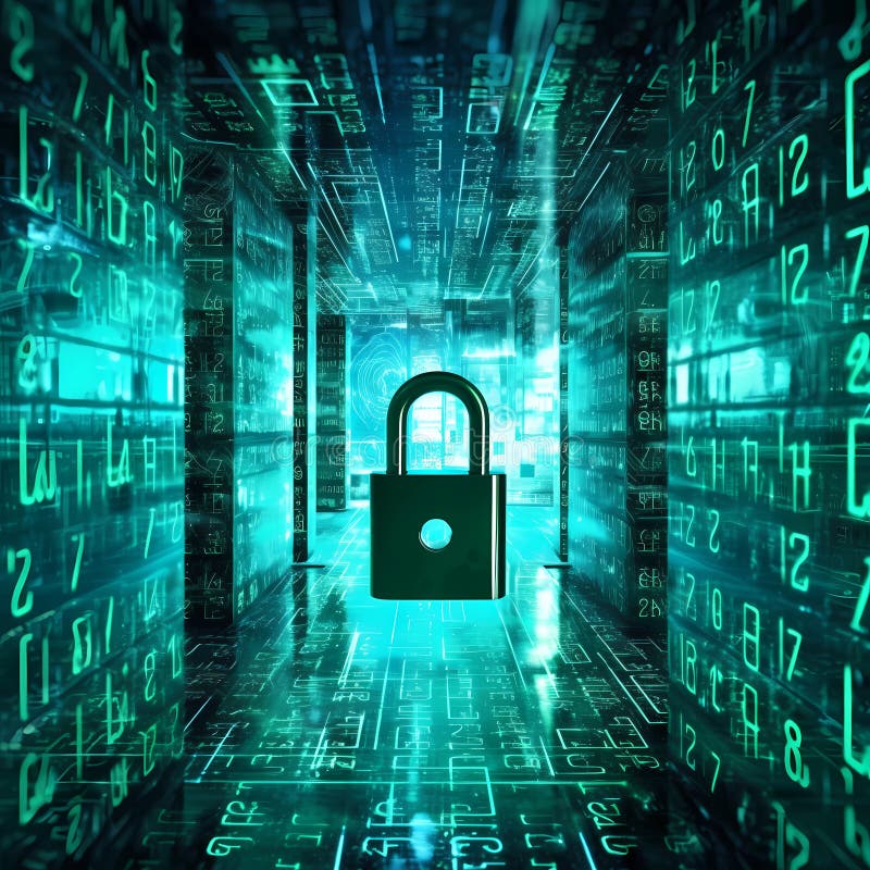 Securing Secrets: Locking the Path To Privacy Stock Illustration ...