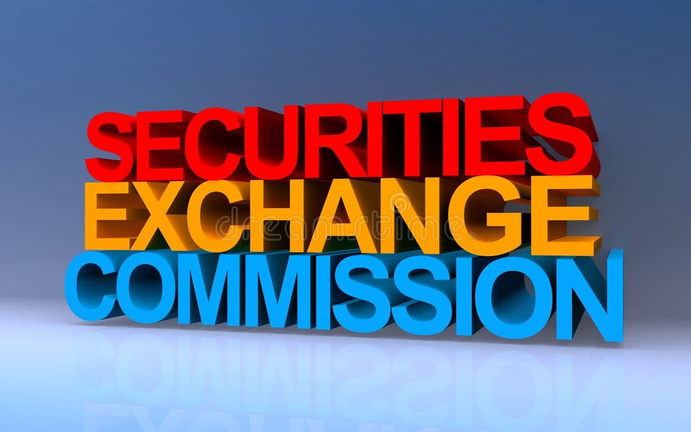 Securities Exchange Commission on Blue Stock Illustration ...