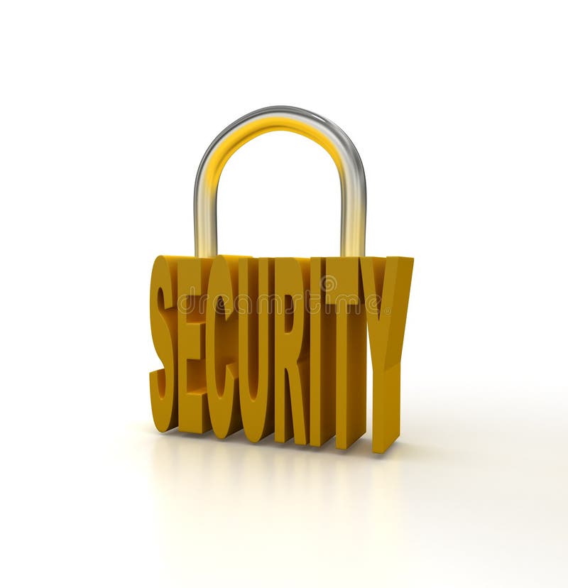 SECURITY word with chain. stock illustration. Illustration of symbol ...
