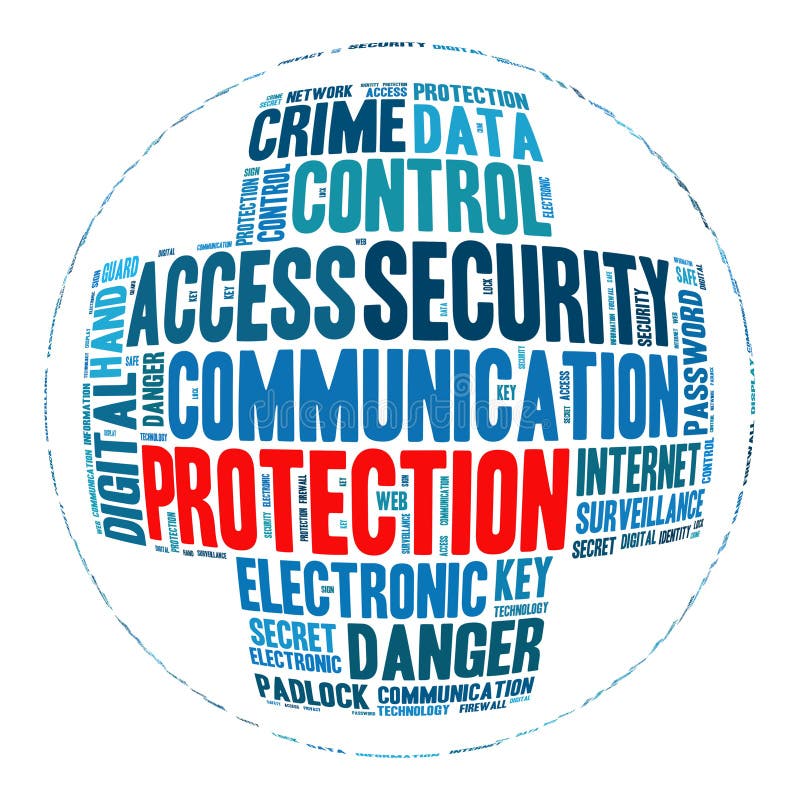 Privacy Security Protection Safety Thinker 3d Words Stock Illustration ...