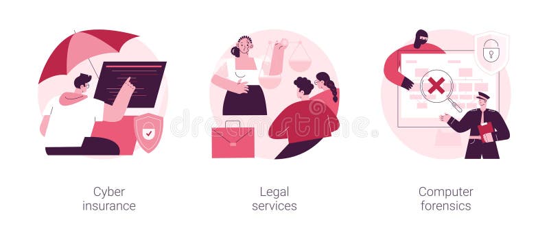 Computer Forensics Abstract Concept Vector Illustration. Stock Vector ...