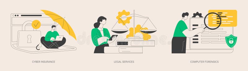 It Security Abstract Concept Vector Illustrations. Stock Vector ...