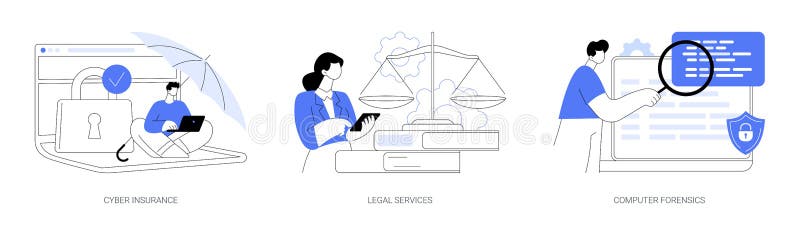 It Security Abstract Concept Vector Illustrations. Stock Vector ...