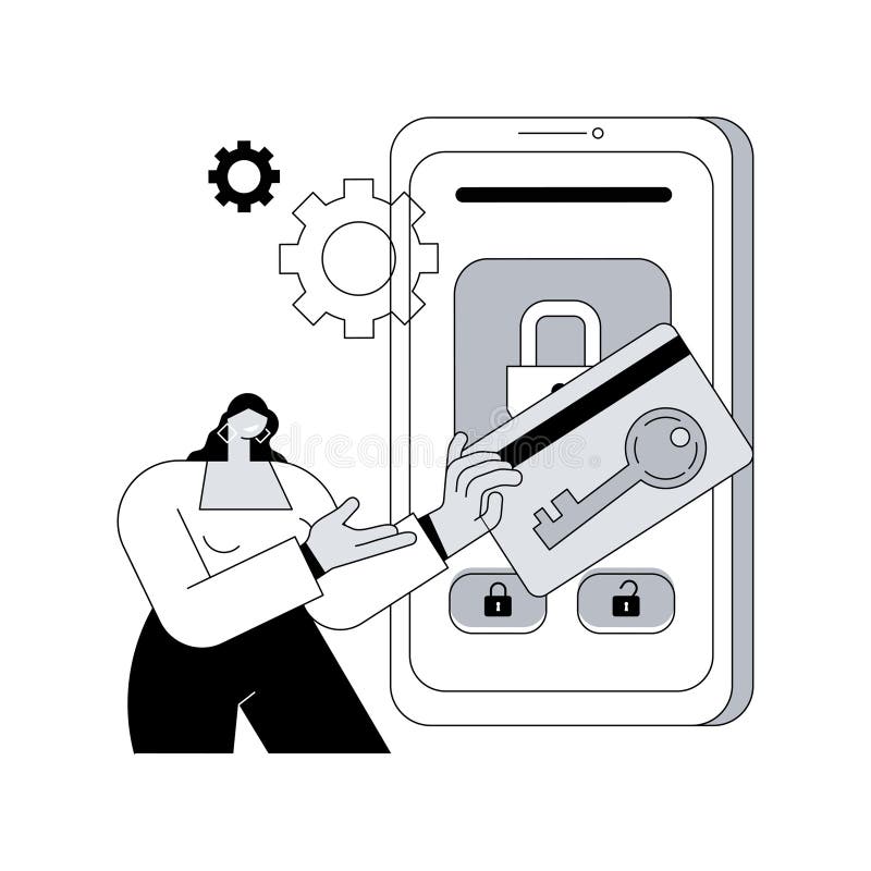 Security Access Card Abstract Concept Vector Illustration. Stock Vector ...