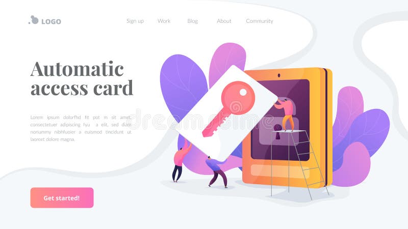 Security Access Card Vector Illustration. Stock Vector - Illustration ...