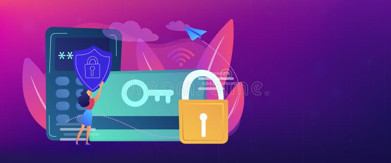 Security Access Card Header Banner. Stock Vector - Illustration of ...